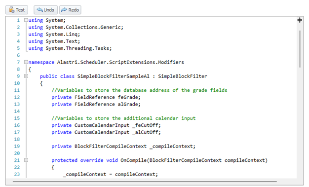 Code Filters