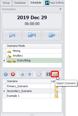 Merge Scenarios From Two Different Schedules