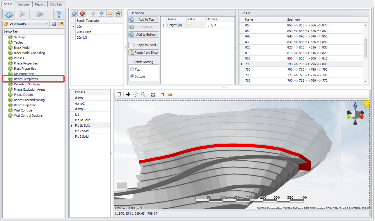Bench Templates