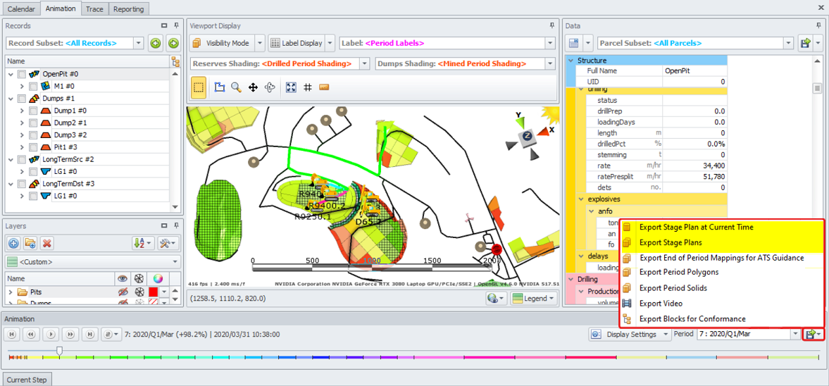 Export Stage Plans