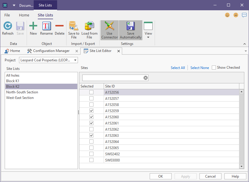 Site List Editor
