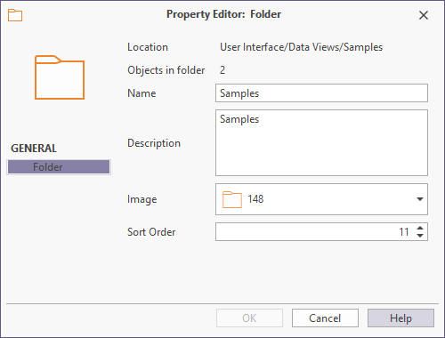 Property Editor: Folder