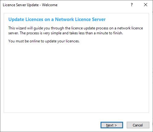 Update a network licence