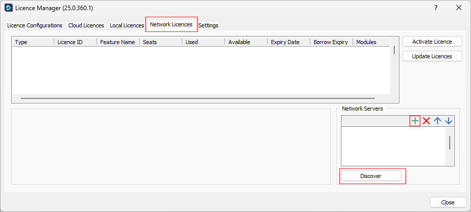 Install and Activate a Network Licence