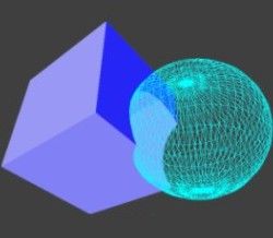 Boolean operations on wireframe solids